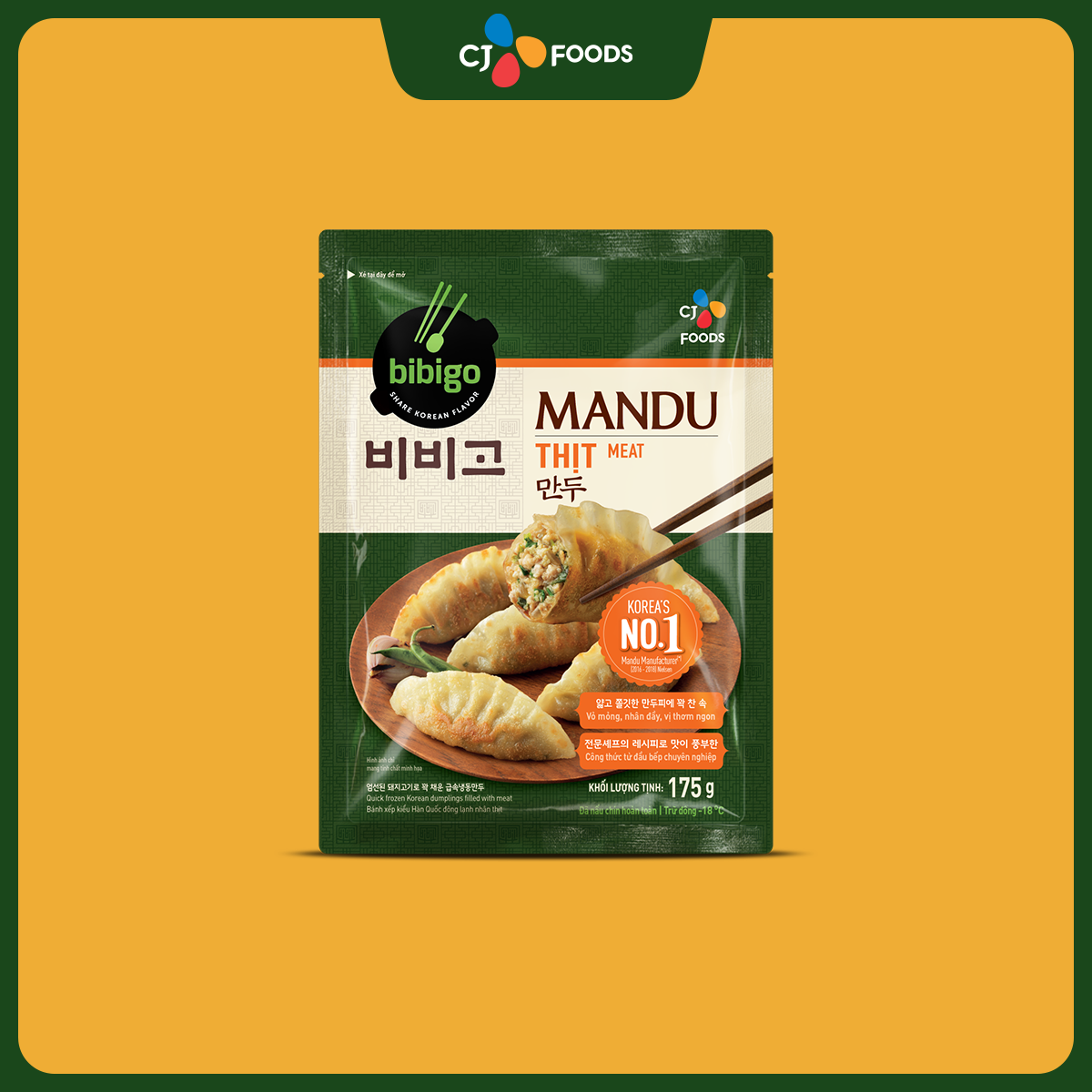 HCM HNTặng kimchi cho mọi đơn đông mát Combo 3 gói Mandu Bibigo nhân Hải sản Thịt Bắp Thịt (175g ...