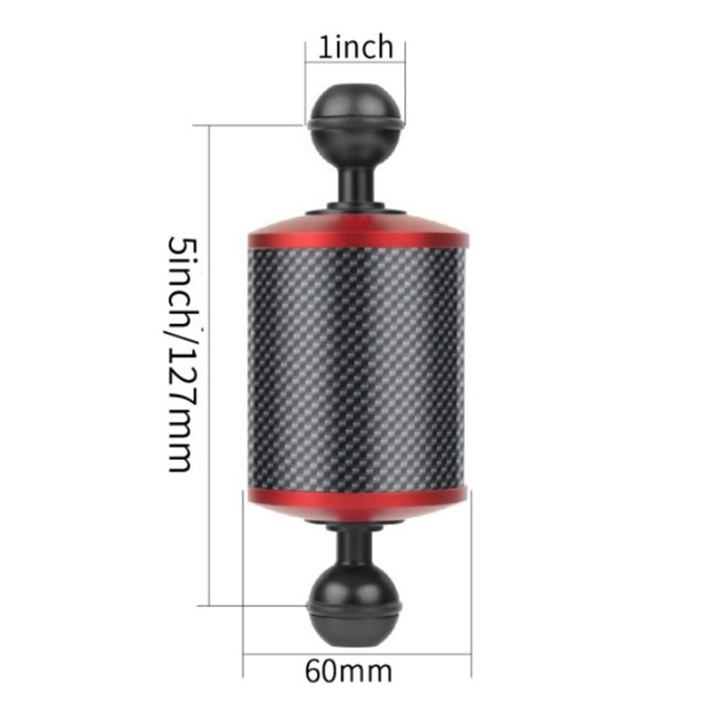 Dia 60mm Carbon Fiber Float Buoyancy Aquatic Arm 5 inch for DSLR Camera ...