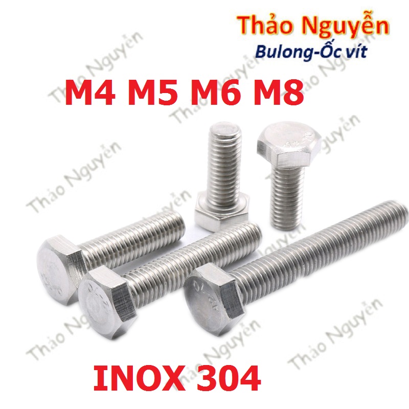 Bulong lục giác ngoài INOX 304 M4 M5 M6 M8 10 Con | Lazada.vn