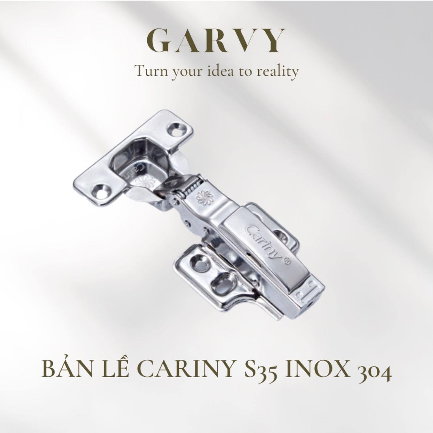 Bản lề Cariny S35 Inox 304 Bật Hơi Có Giảm Chấn - Garvy Studio | Lazada.vn