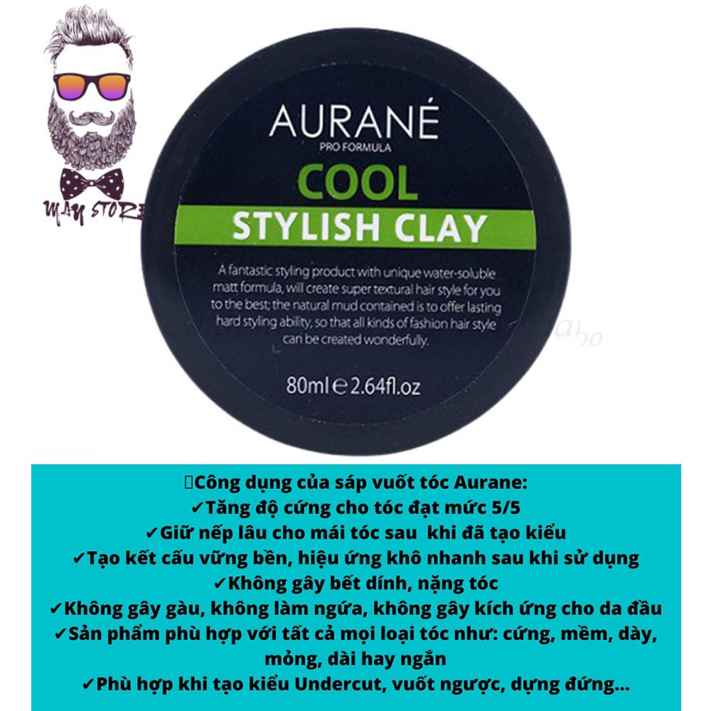 Sáp Vuốt Tóc Nam AURANÉ Cool Stylish Clay 80ml - Sáp Tạo Kiểu Tóc Nam ...