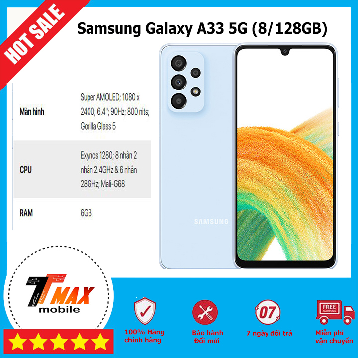 Điện thoại Samsung Galaxy A33 5G (6GB128GB) - MixASale