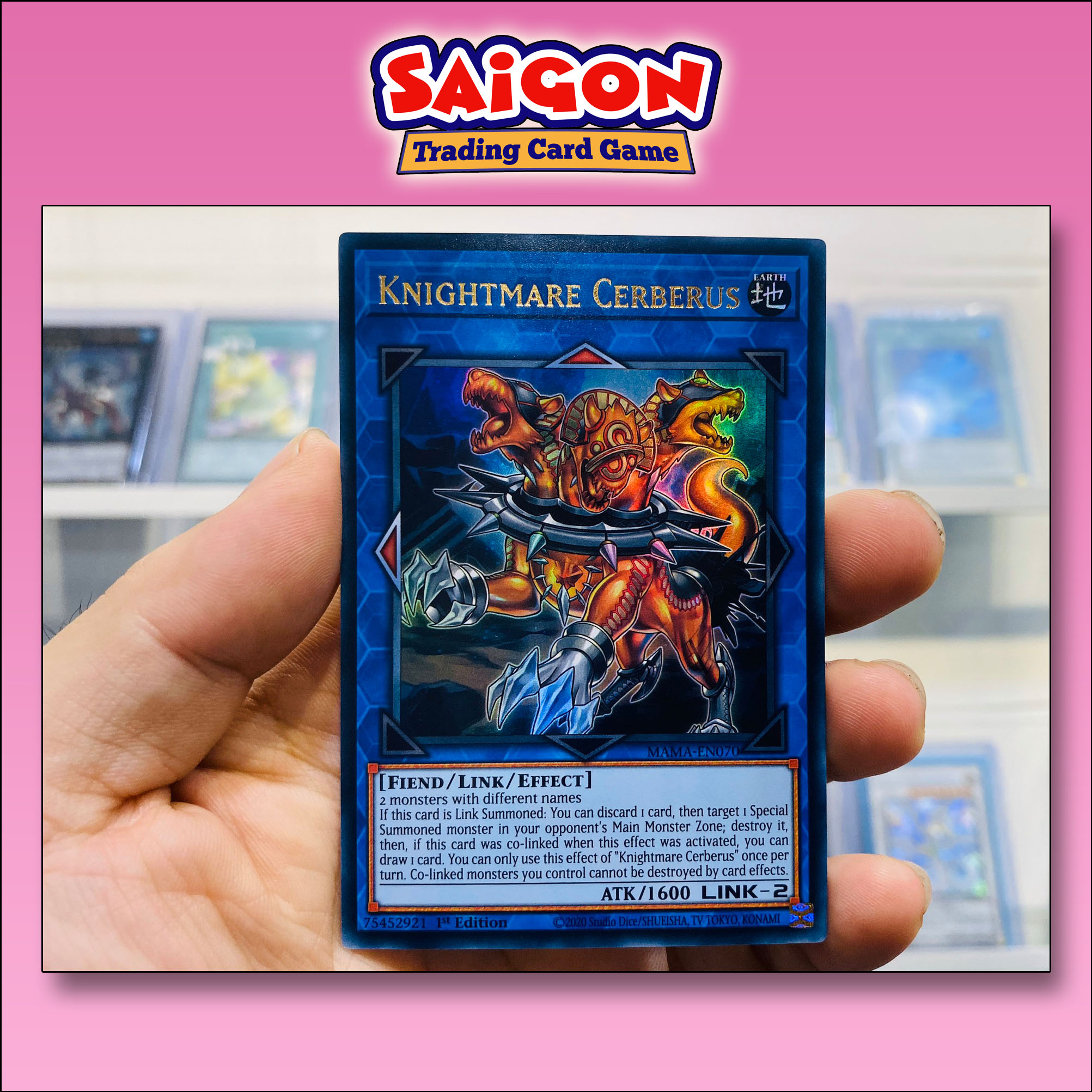 Thẻ bài YugiOh Mã MAMA-EN070 - Knightmare Cerberus - Ultra Rare - 1st ...