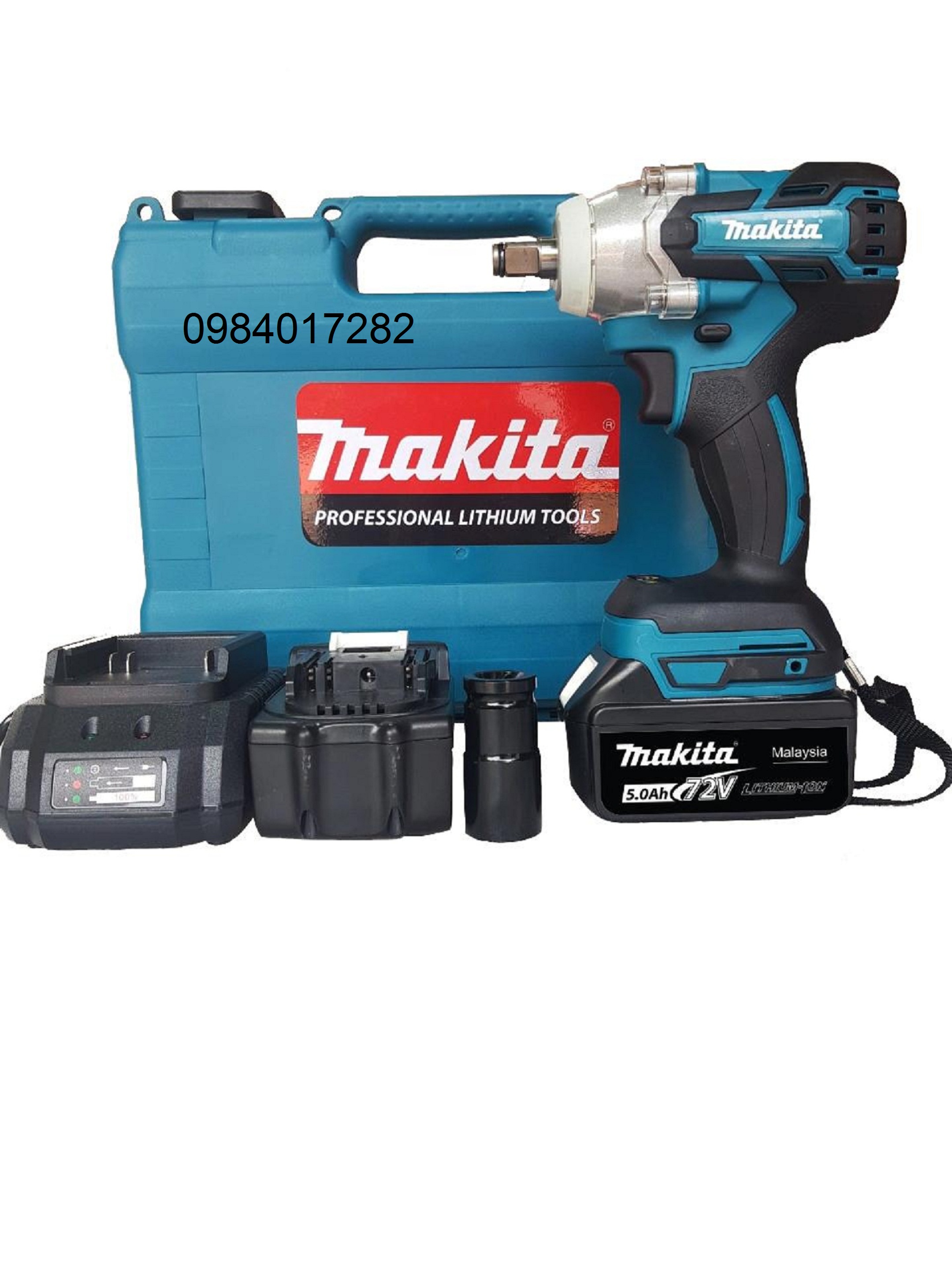 Máy bắn bu lông pin Makita 72V BH 6 tháng , trọn bộ 2 pin máy khoan siết bulong dùng pin, máy ...