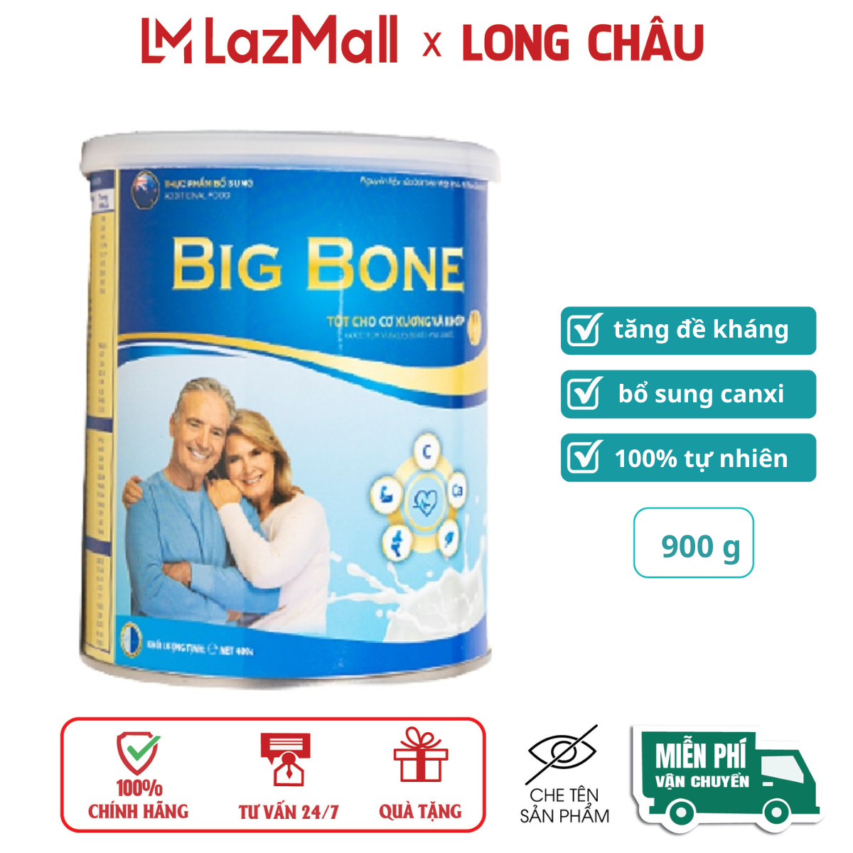 Sữa Bột Boncare Flex Canxi Cua Nano D3 với thành phần sụn vi cá mập, glucosamine, canxi nano MK7 ...