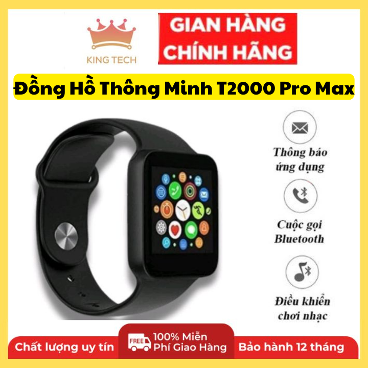 Mẫu Mới Đồng Hồ Thông Minh Bluetooth T2000 Pro Max Chống Nước - Viền ...