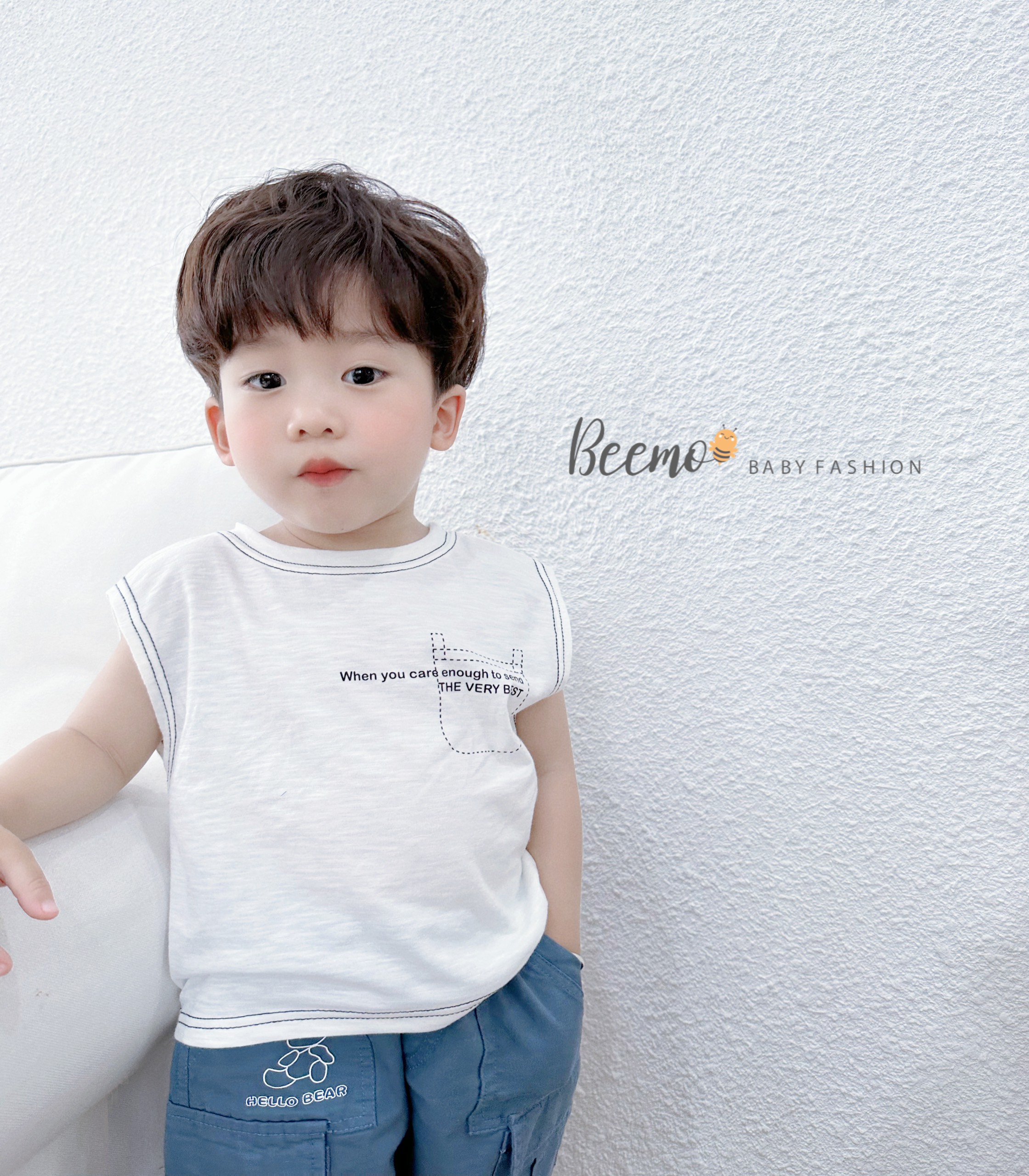 Áo phông cộc tay Beemo may đường gân nổi cá tính mặc hè chất liệu ...