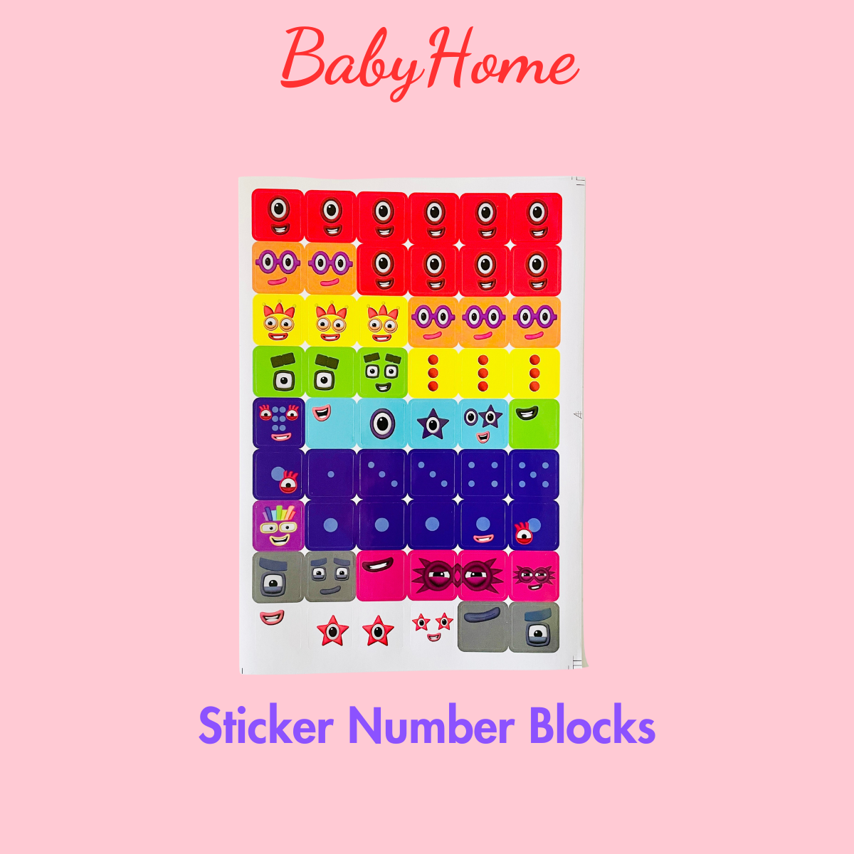 Hình dán khối số NumberBlocks, Sticker Number Block cho bé | Lazada.vn