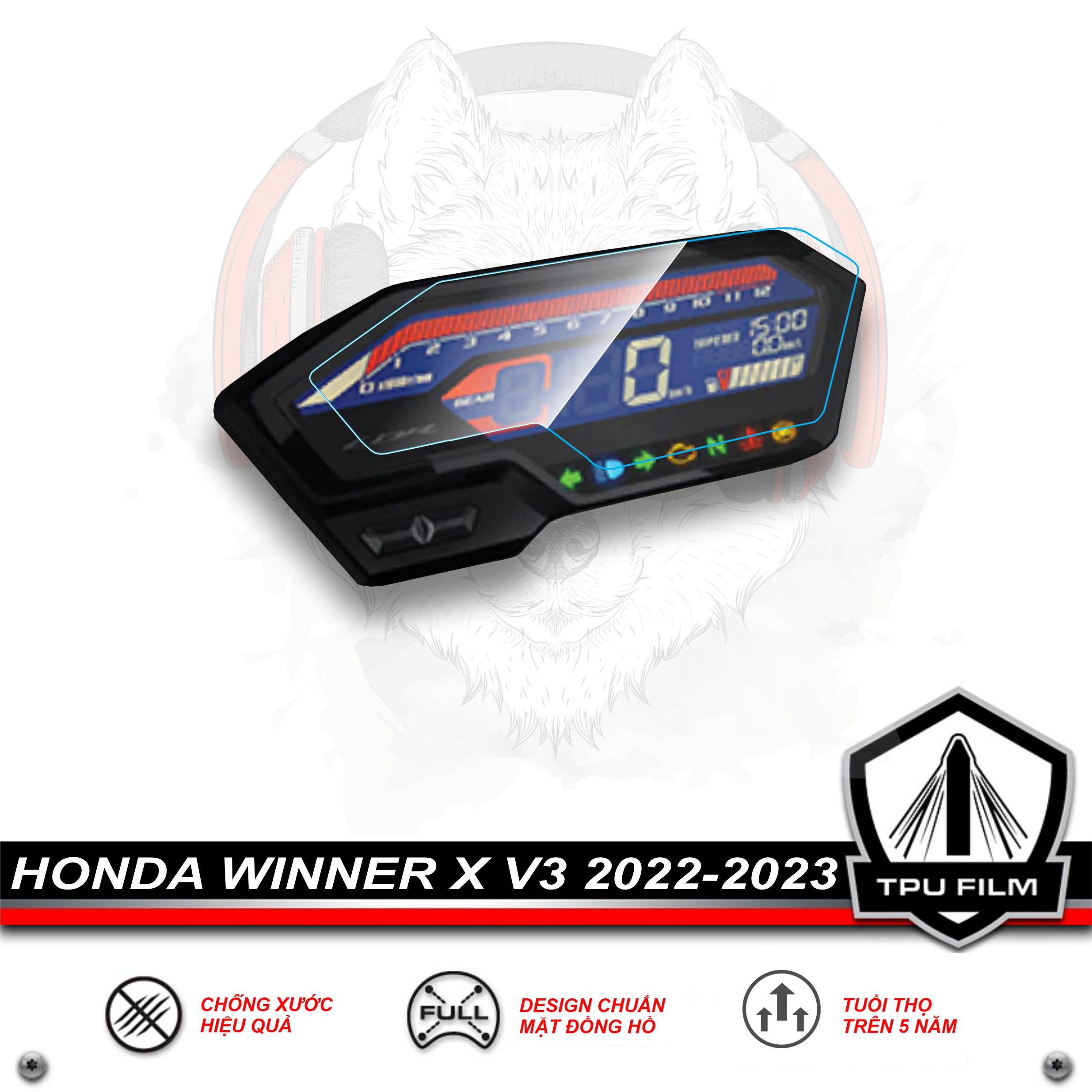 Miếng dán PPF bảo vệ mặt đồng hồ xe WINNER X V3 2022 2023 - HONDA ...