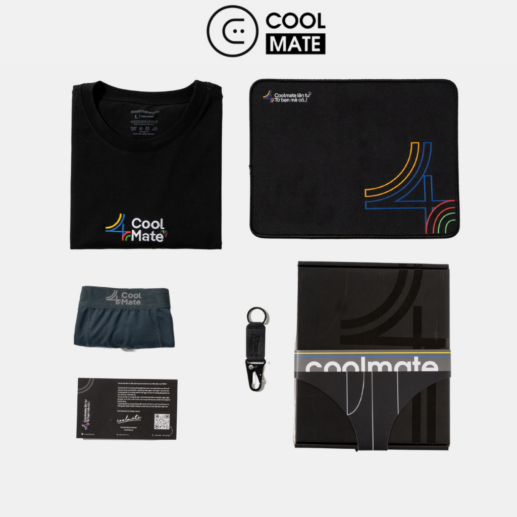 LIMITEDBirthday Box - Hộp đồ 4 tuổi Coolmate đặc biệt (BOX Áo đen - sịp ...