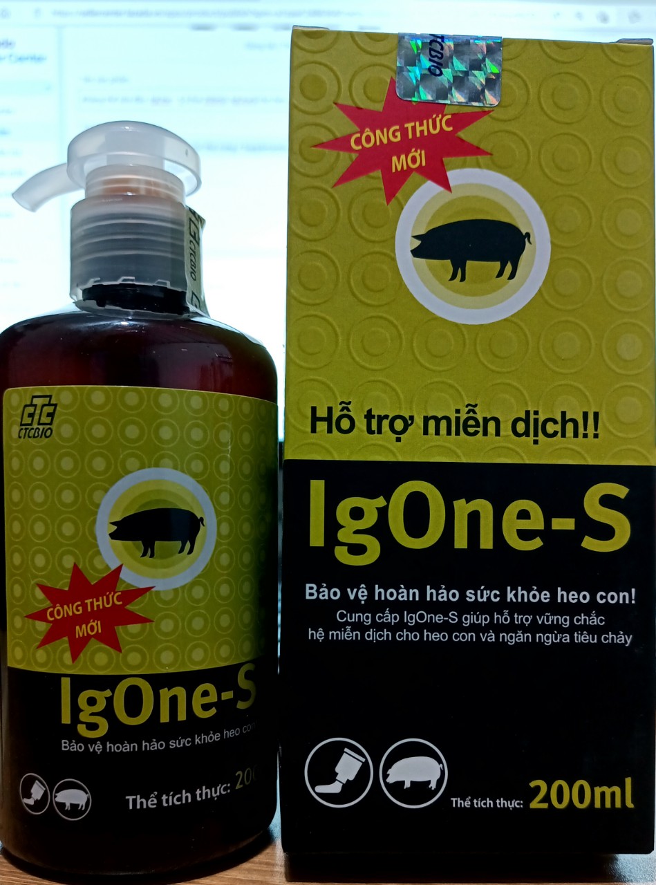 Kháng thể sữa đầu IgOne - S (chai 200ml). IgOneS cho heo con, Phong cậu ...