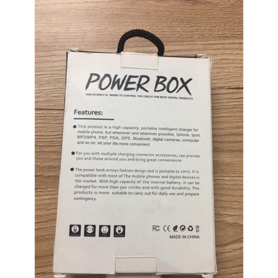 ㍿⊙ Pin sạc dự phòng smart Power Box 10000mah mặt kính hiển thị pin rõ ...