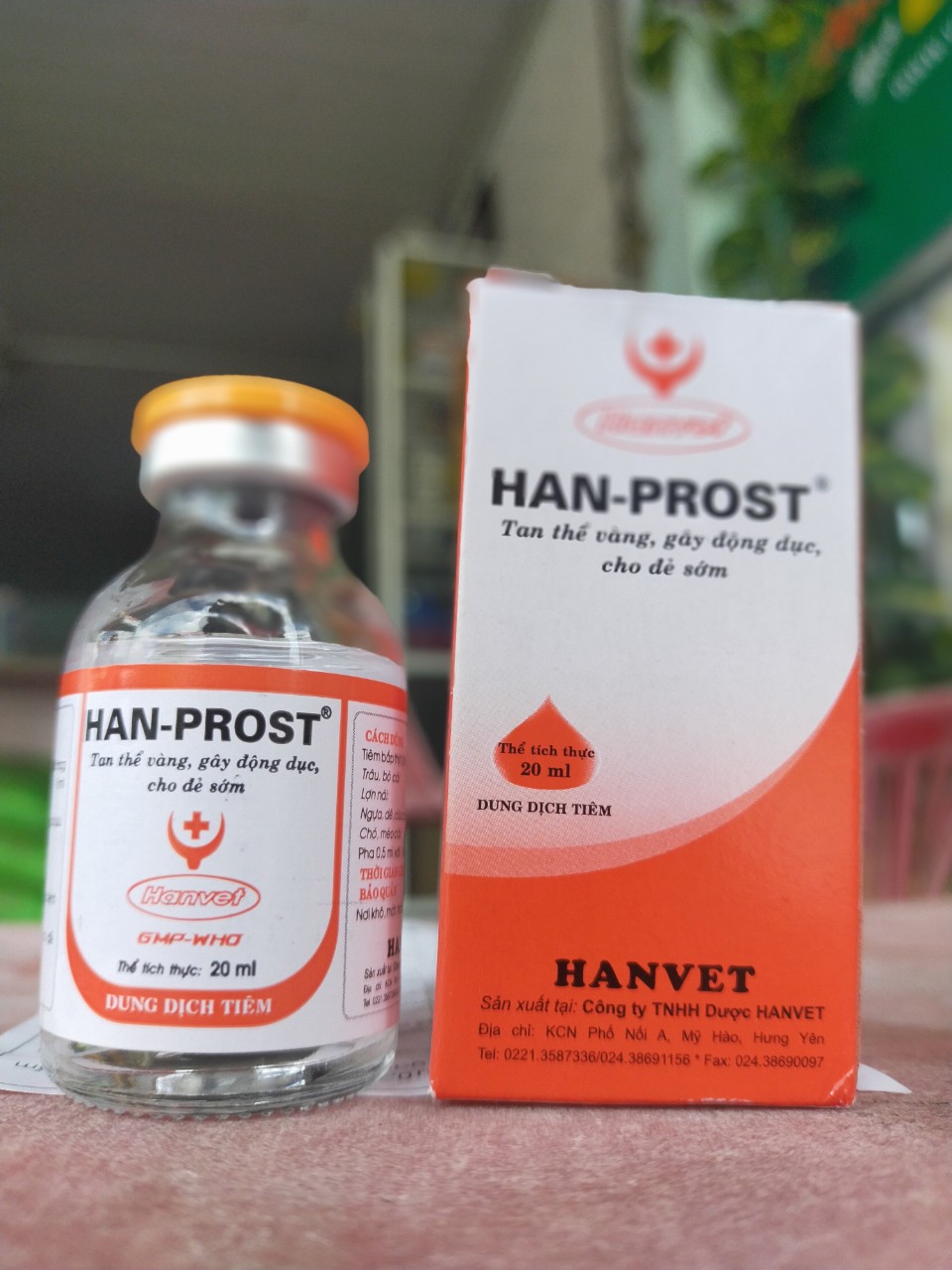 Han-prost,Tan thể vàng, gây động dục, cho đẻ sớm, dùng trong thú y ...