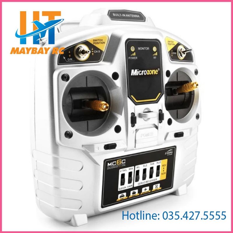 [Tặng kèm dây đeo TX] Bộ điều khiển 6 kênh microzone MC6C (TX RX nâng ...