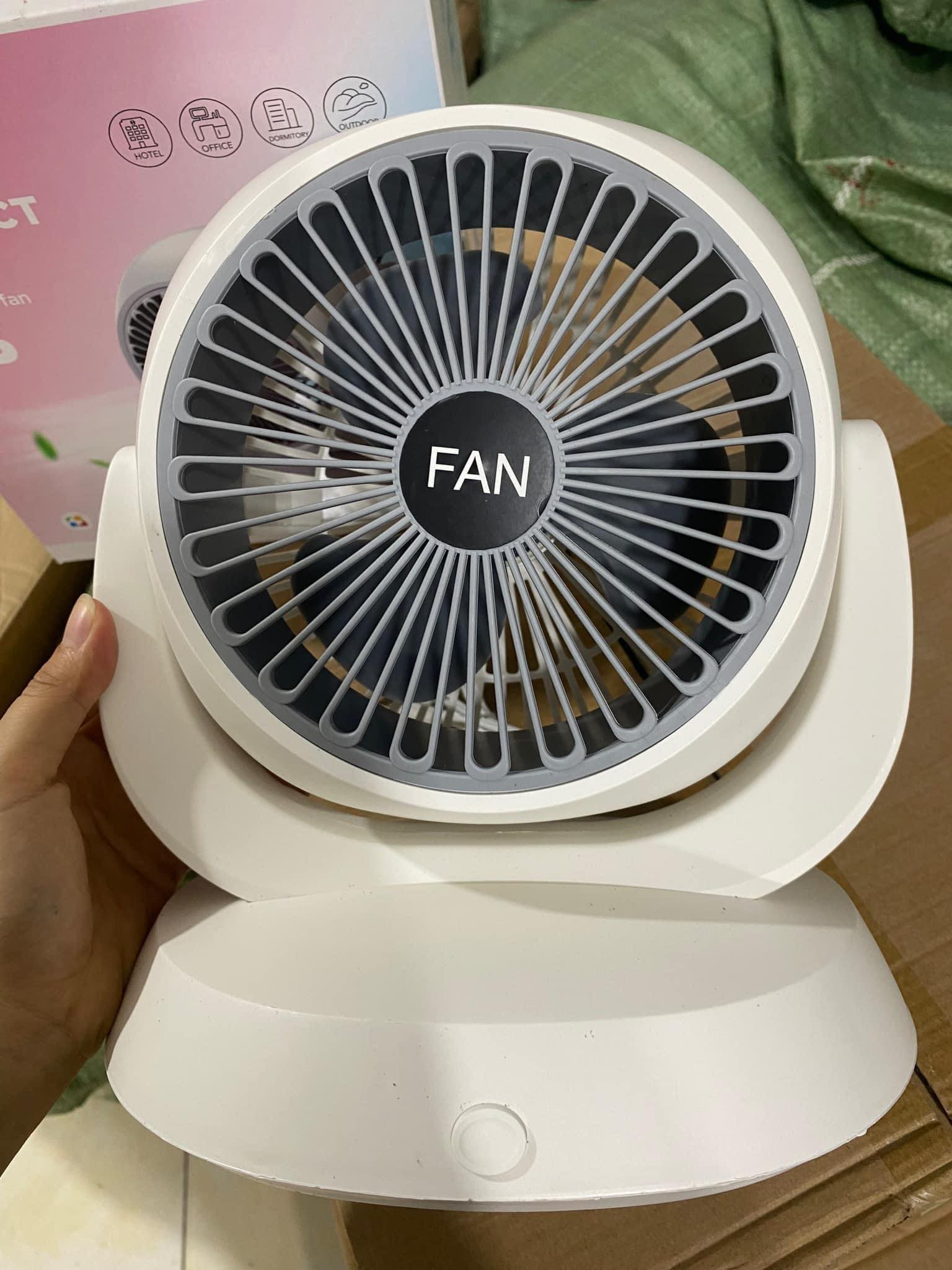 Quạt tích điện để bàn Fan F3 cao cấp tuần hoàn gió pin trâu loại to xài ...