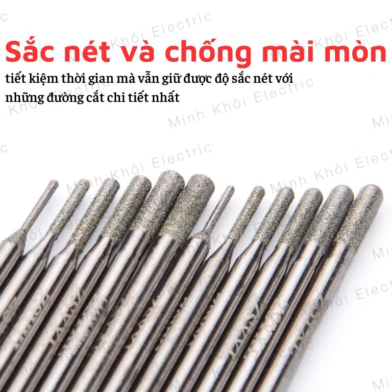 bộ 30 mũi mài hợp kim ZSY-30 mũi mài kim cương khắc đầu mài kim cương 30 chi tiết - MixASale