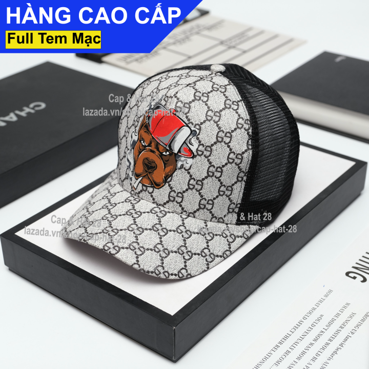 A14Mũ Lưỡi Trai Nón Kết Gucci Chó Bulldog Hoạ Tiết Phối Lưới Thoáng Mát ...