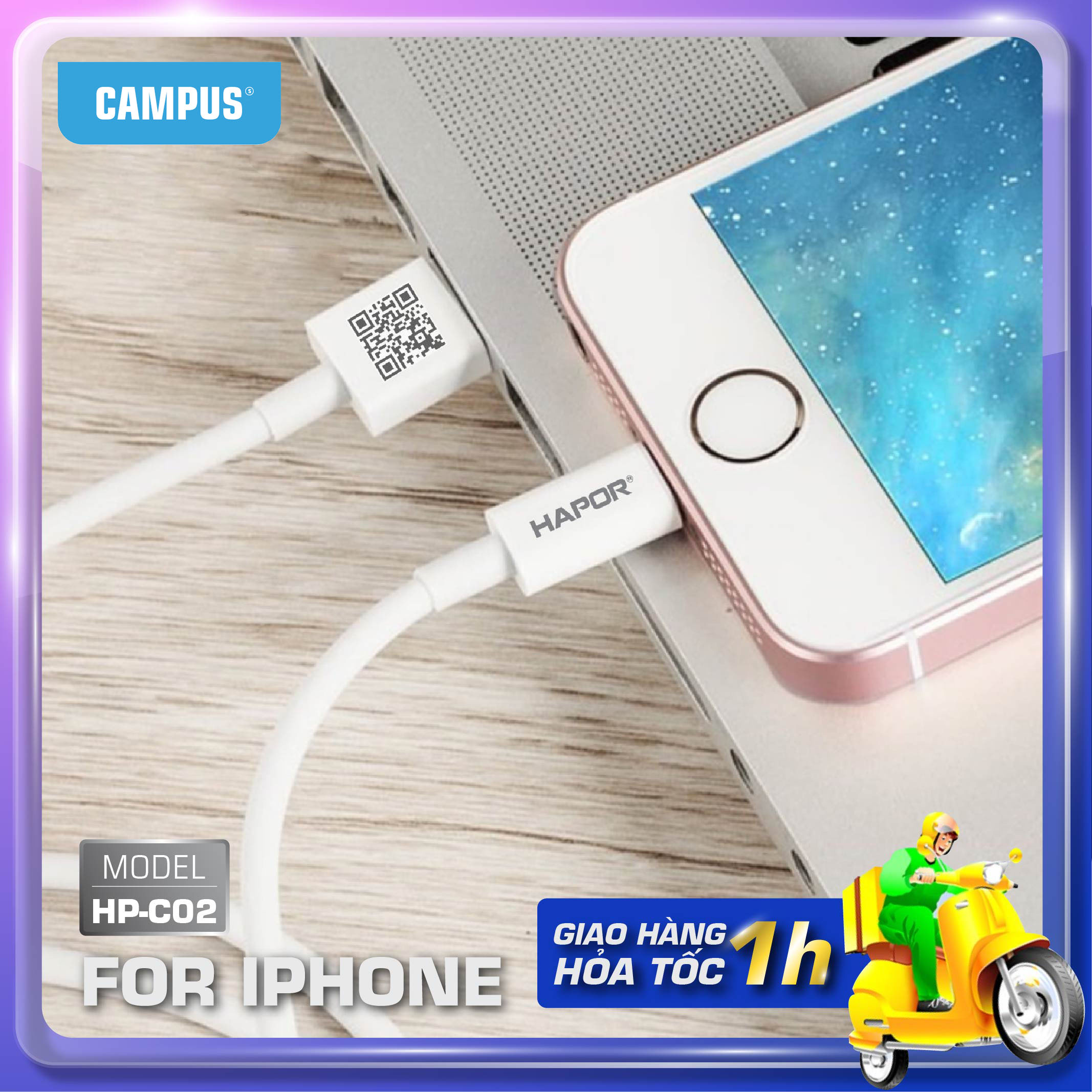 Củ sạc IP Hapor siêu bền tốc độ sạc chuẩn - Dòng điện vào ổn định chống ...