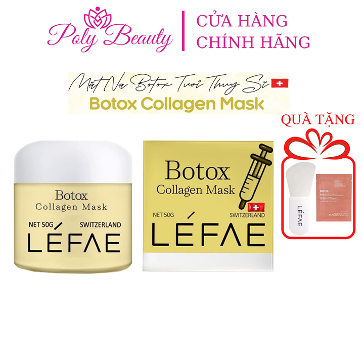 Mặt nạ Botox Lefae Collagen Mask Thụy Sĩ Poly Beauty nâng cơ trẻ hoá ...
