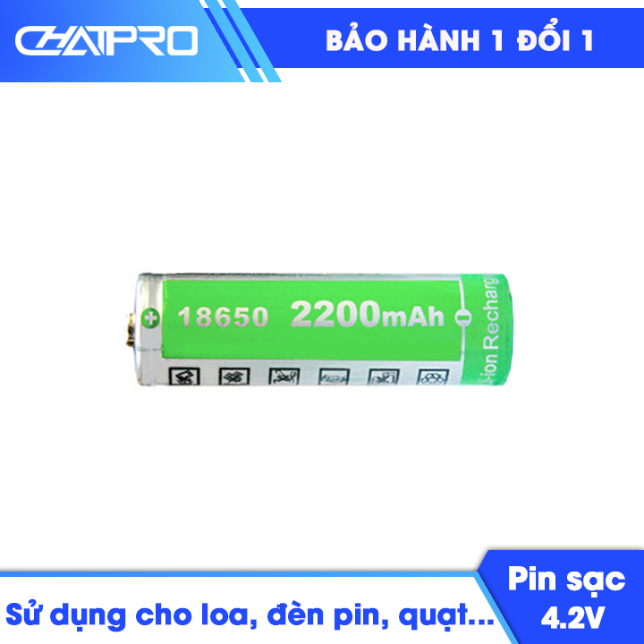 Pin sạc Lithium 18650 4.2V dùng cho loa nghe đài, loa nghe kinh phật ...