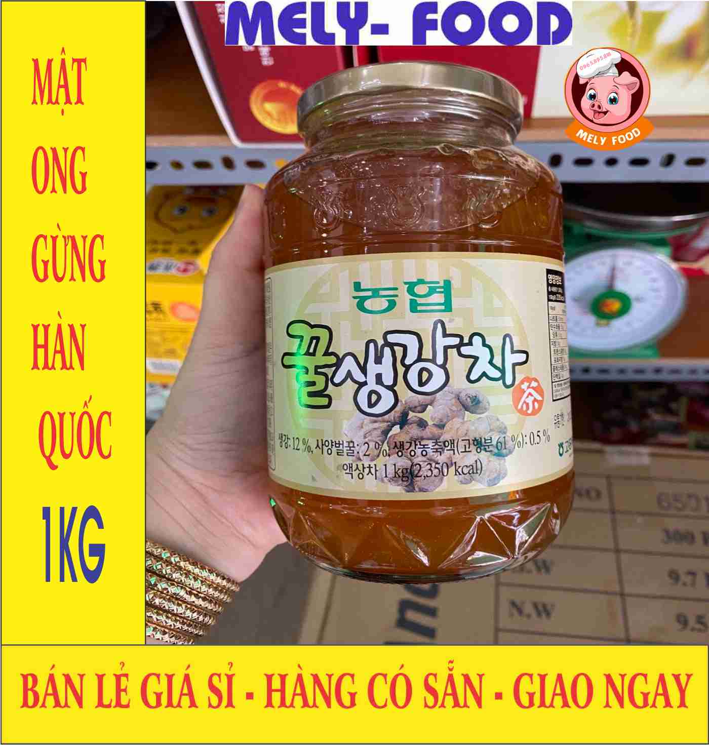 DATE 2022-Trà Gừng Mật Ong Nonghyup Hàn Quốc Honey Ginger Tea Hộp 1kg ...