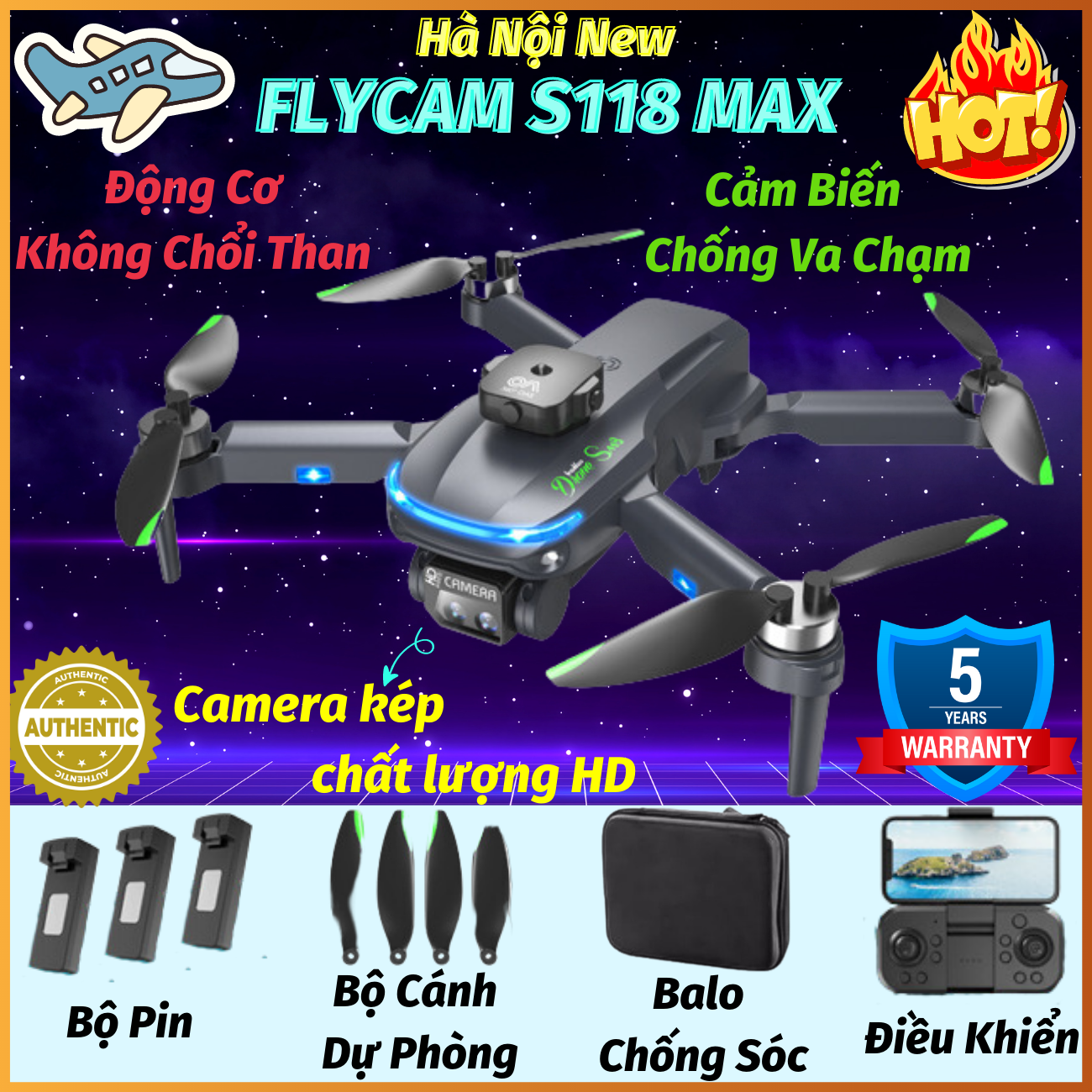 Máy Bay Camera Flycam 4K S2S Chính Hãng Cảm Biến Chống Va Chạm Máy Bay ...