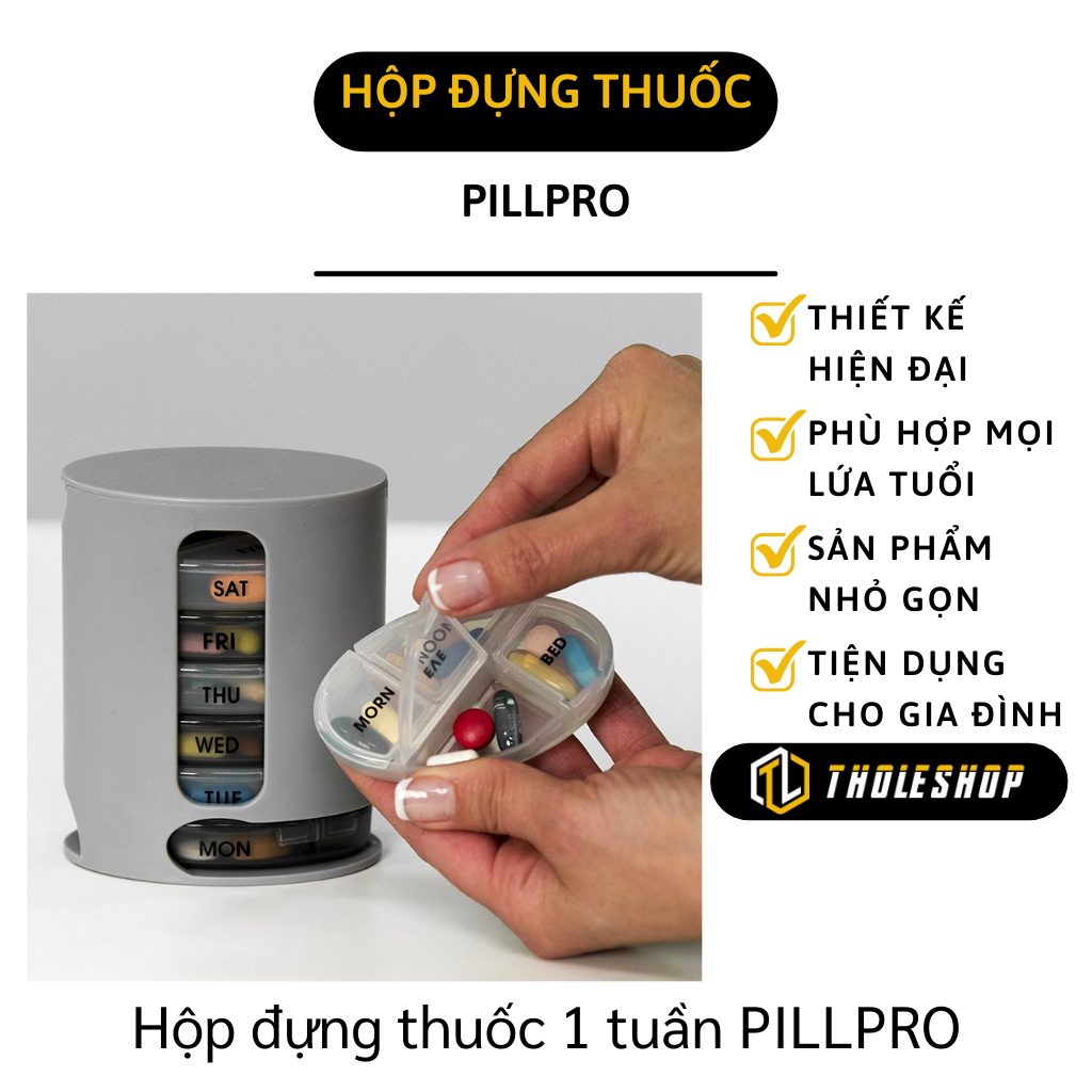 Hộp Đựng Thuốc Nhỏ Sức Chứa Lớn Tiện Mang Theo Người Dùng Chia Thuốc 7 ...