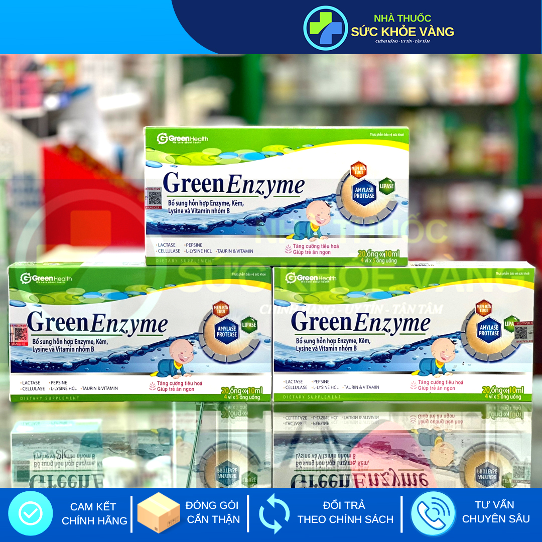 GREEN ENZYME - Bổ Sung Hỗn Hợp Enzyme, Kẽm, Lysine, Vitamin Nhóm B, Hỗ ...