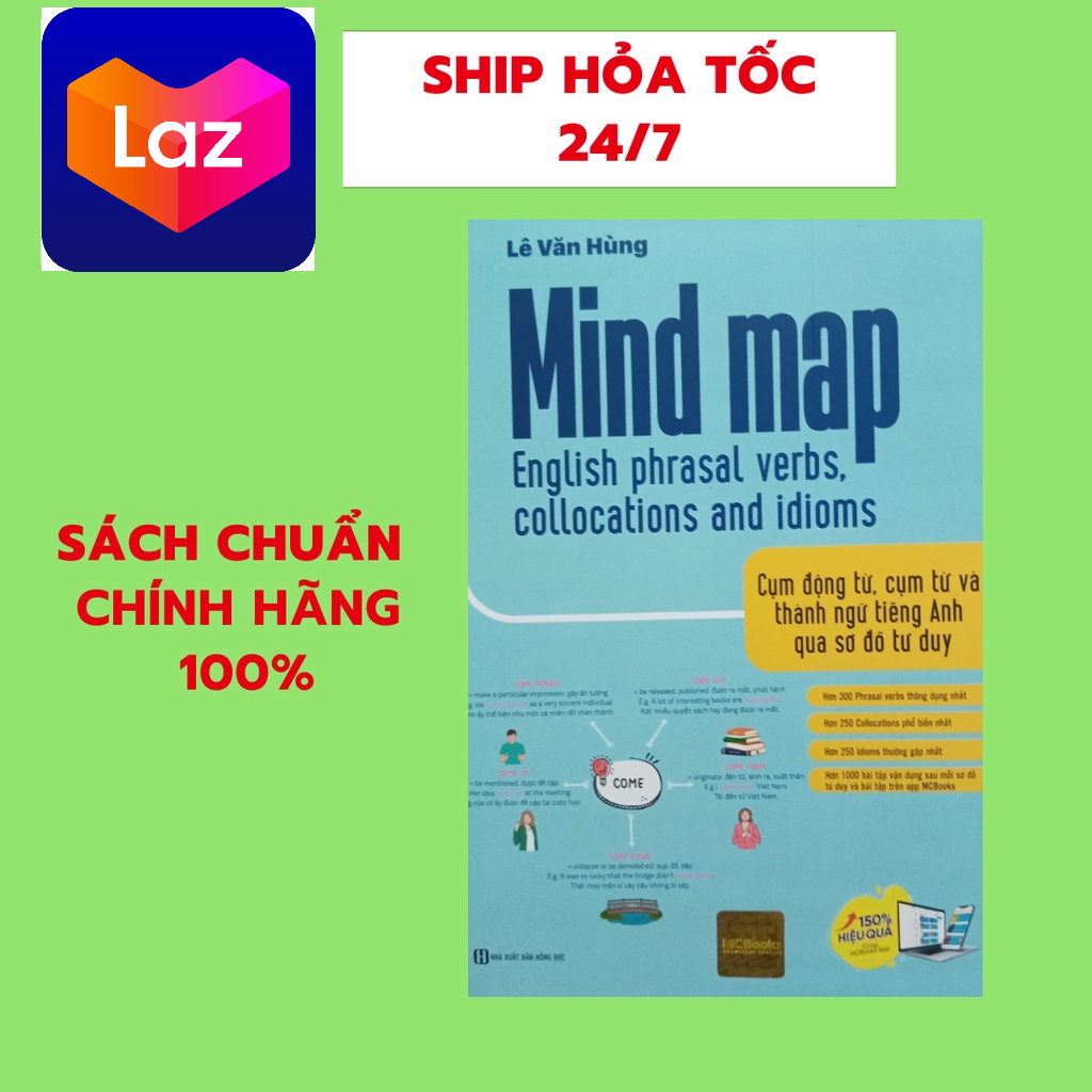 Sách-Mind map English Phrasal verbs,Collocations and idioms-Cụm động từ ...