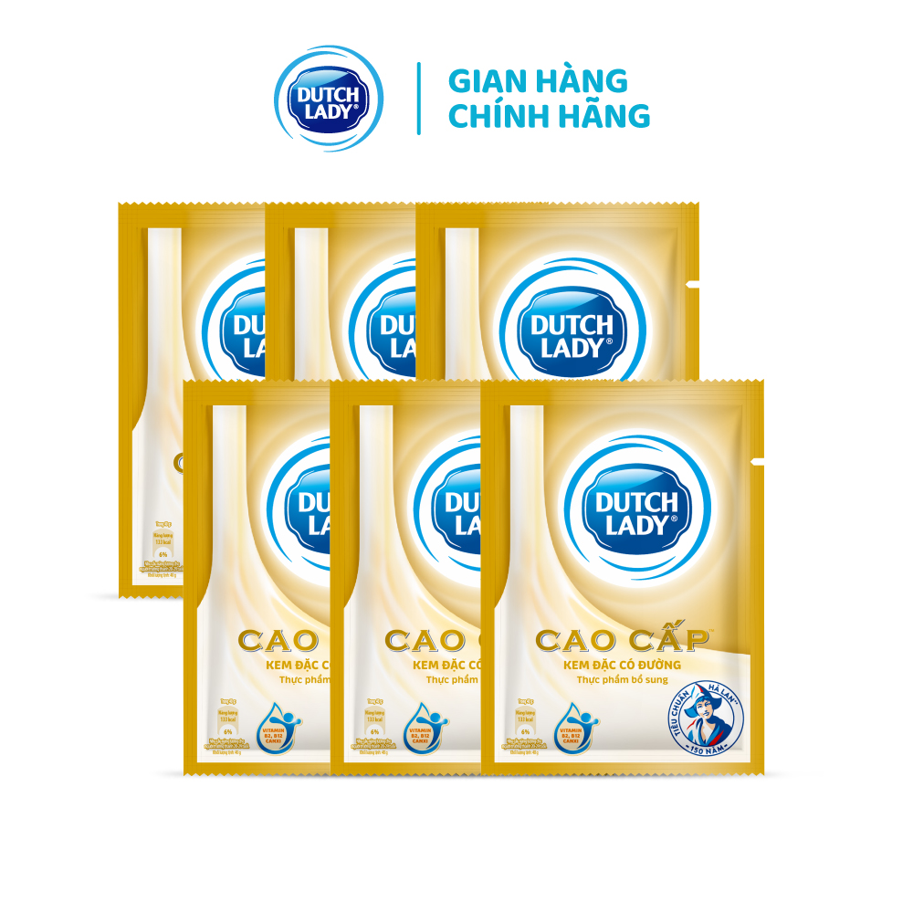 Dây 6 Gói Kem Đặc Có Đường Dutch Lady Cao Cấp 38ggói - MixASale