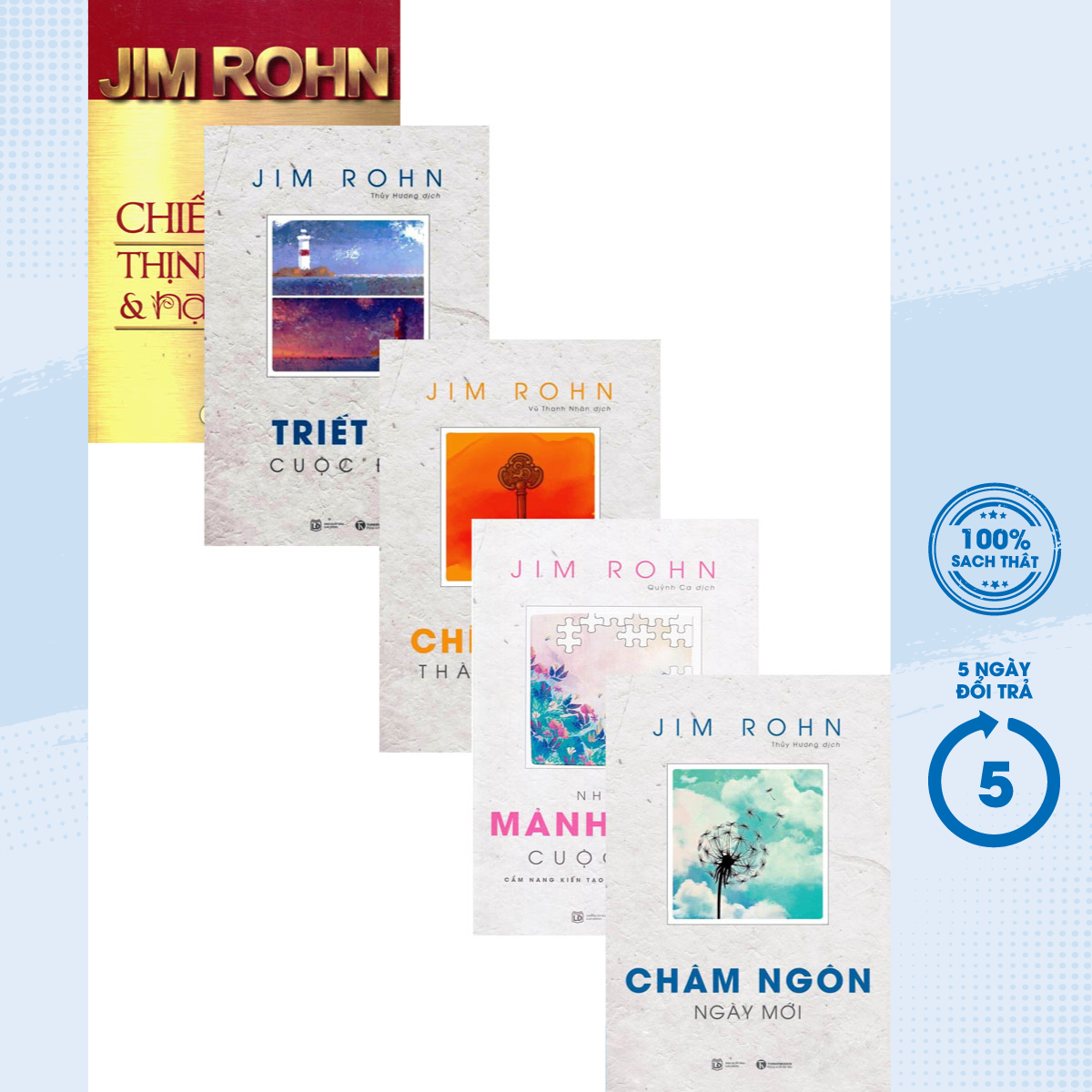 Sách -Combo Bộ Sách Jim Rohn: 7 Chiến Lược Thịnh Vượng+ Chìa Khóa Thành ...