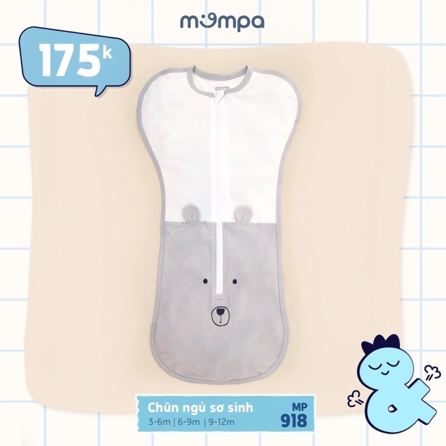 Túi ngủ nhộng chũn vải sợi tre cho bé Mompa - MixASale