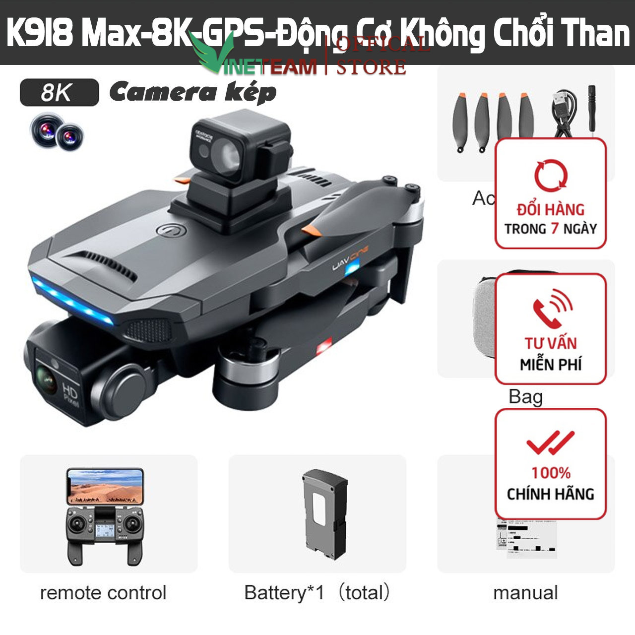 Máy bay không người lái Flycam P5 Pro Drone có camera 4k Gimbal chống ...