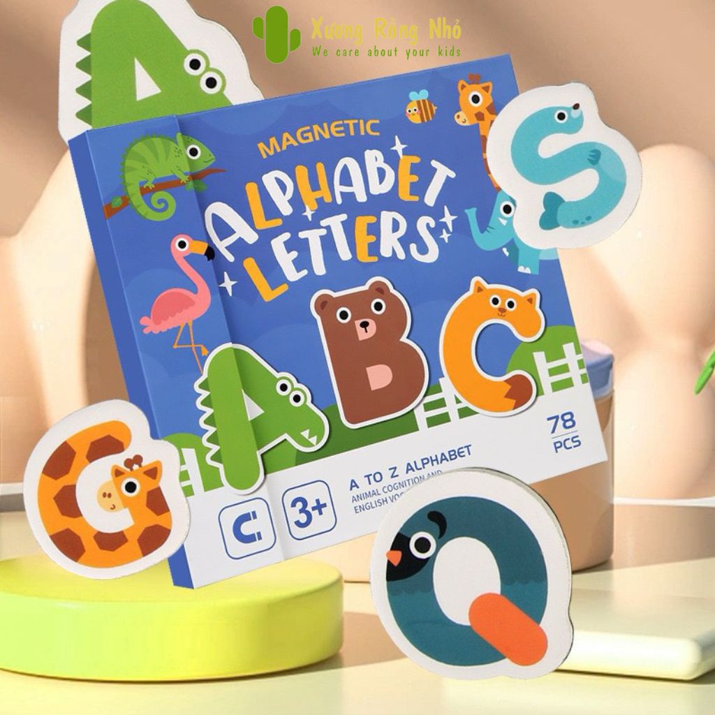 Bảng Học Chữ Cái Tiếng Anh ABC Nam Châm Từ Tính Animal Alphabet Letters ...
