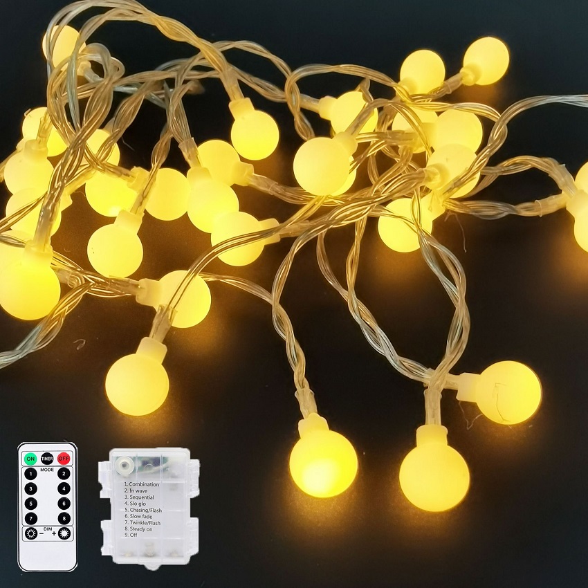 Dây Đèn Led Trang Trí, ĐÈN LED BI BỌT VÀNG Đục 24 BÓNG DÀI 4,5M NHIỀU ...