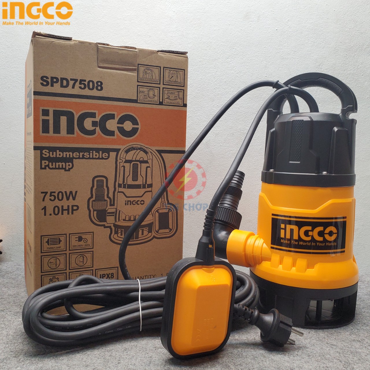 Máy Bơm Chìm Nước Thải 750W 1HP Total TWP87506 Ingco SPD7508 đường kính ...
