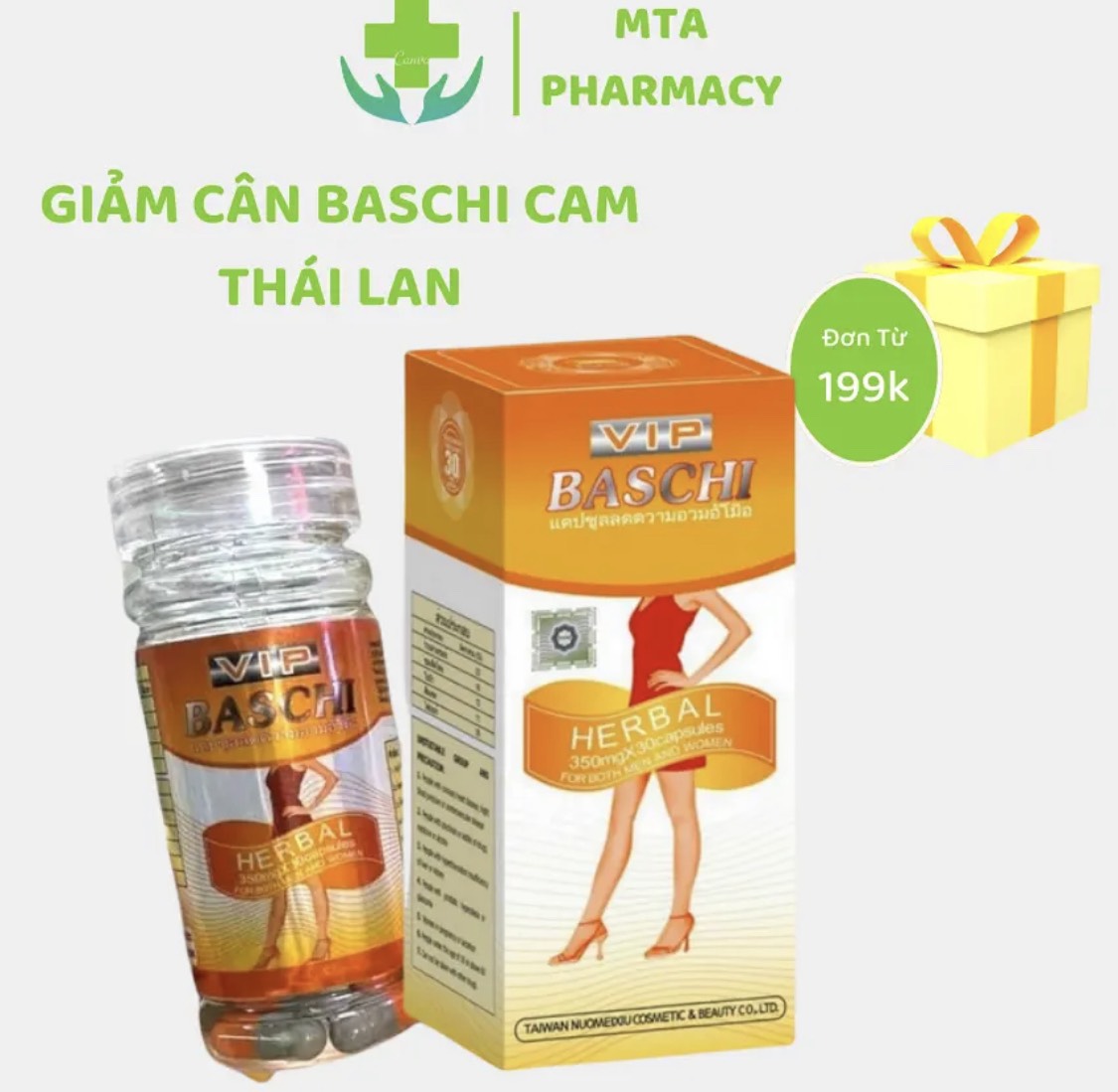 Giảm Cân Baschi Cam Hộp 30 Viên - MixASale