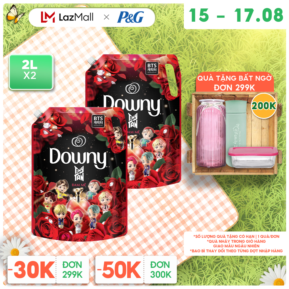 Combo 2 Xịt Vải DOWNY Khử Mùi Và Chống Khuẩn 99.9 Nhiều Mùi Hương Chai 370 ML - MixASale