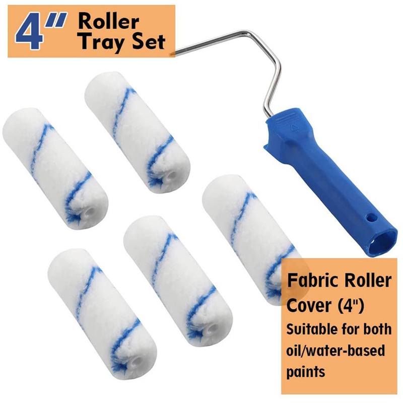 Foam Paint Roller Kit -Small Paint Tray Set Mini Roller Refills, Roller ...