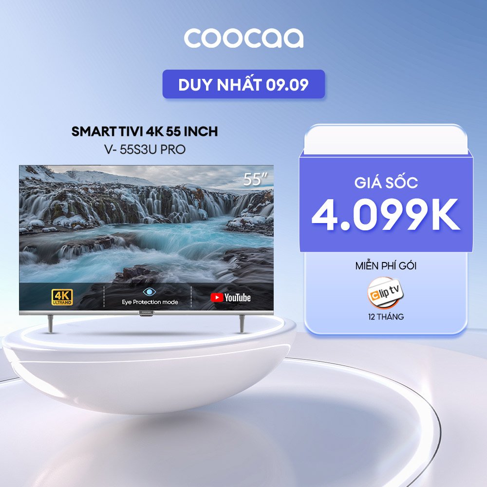 Tivi 55 inch Giá Rẻ Nhất SMART TV 4K COOCAA 55 inch viền mỏng - Youtube ...