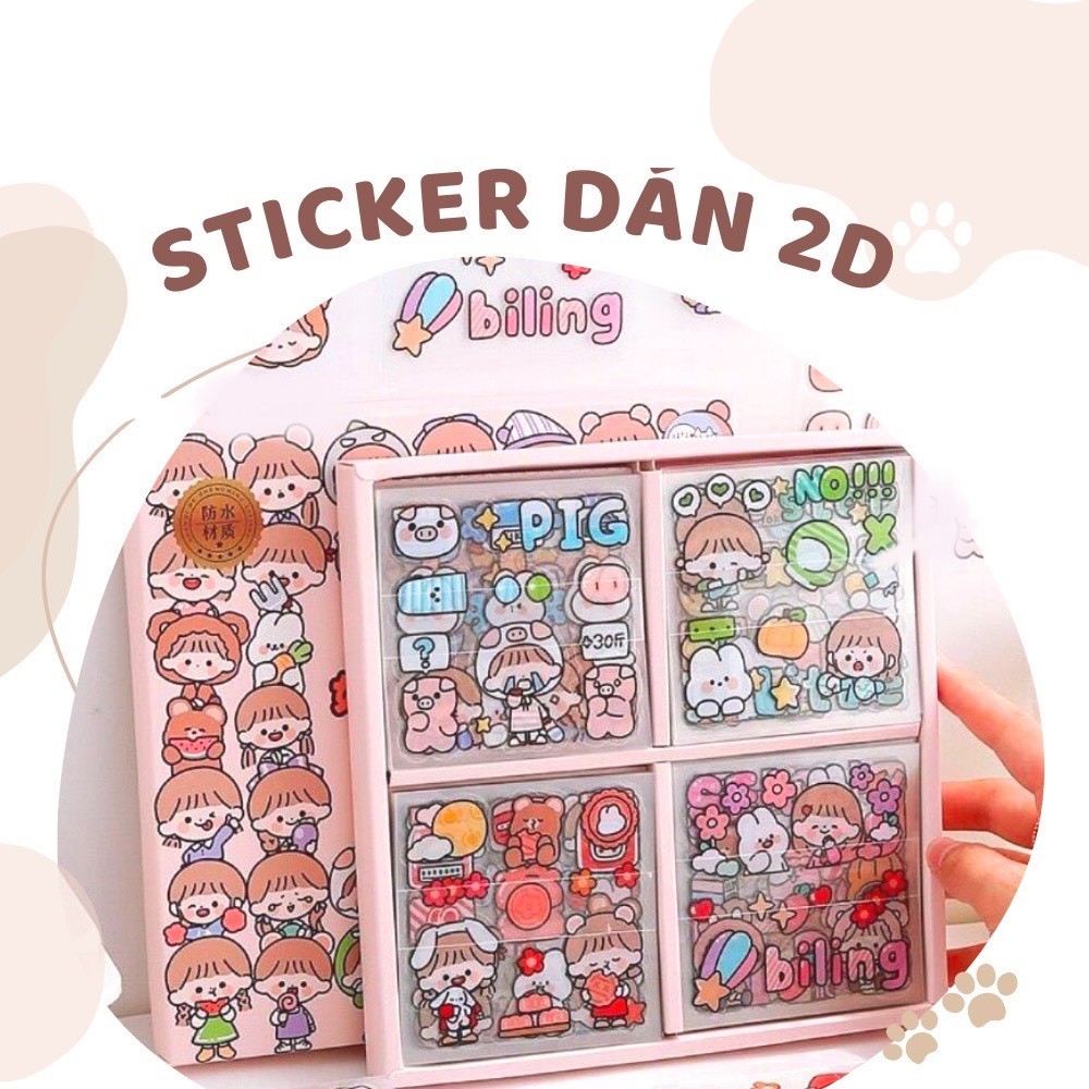 STICKER PHỐI ĐỒ CHO BÉ GÁI - STICKER THỜI TRANG - MixASale