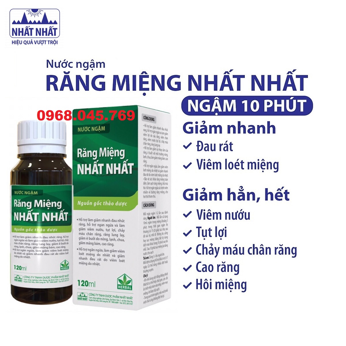 Dung dịch Răng Miệng Nhất Nhất - Hỗ trợ ngăn ngừa, làm giảm viêm loét ...