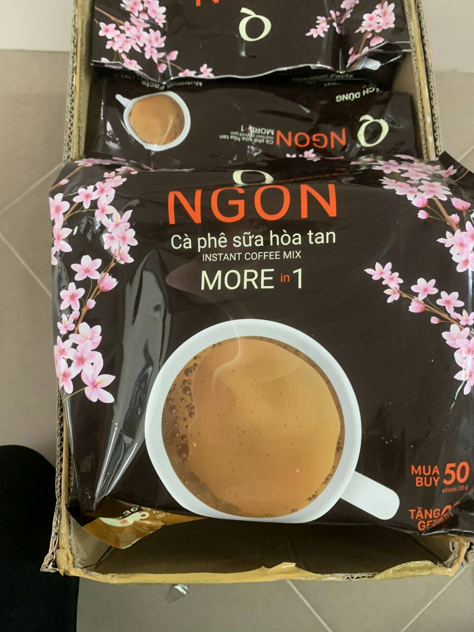 Cà phê sữa ngon Trần Quang NUAN hòa tan 3 in 1 uống liền bịch 480g x 24 gói (ống) x 20g - MixASale
