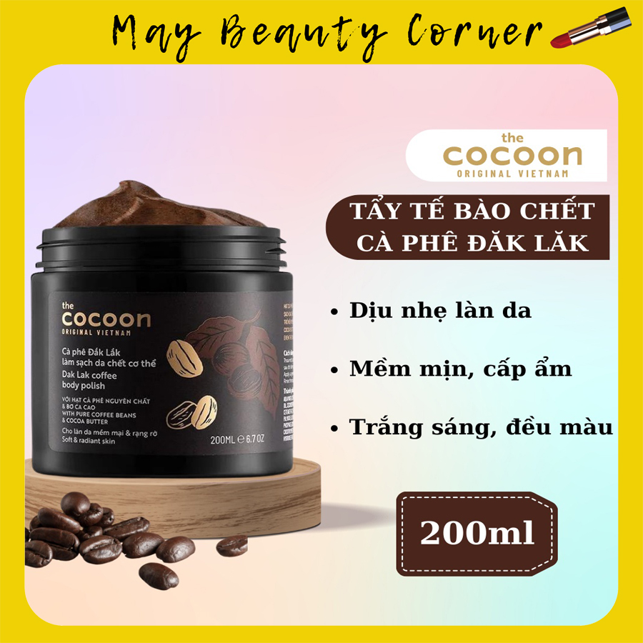 [Chính hãng - DATE 2024] Tẩy da chết body cà phê COCOON - Tẩy tế bào ...