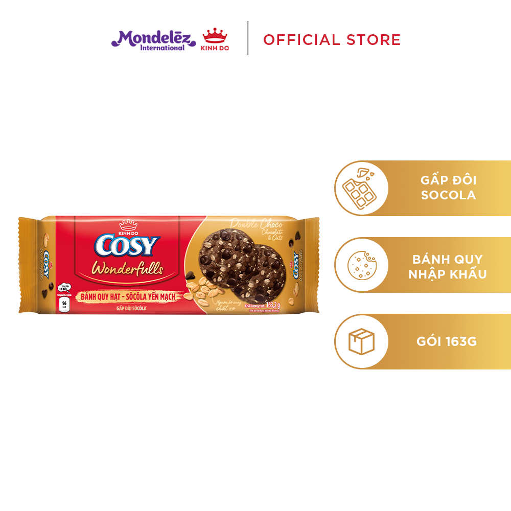 BÁNH QUY COSY GẤP ĐÔI SOCOLA YẾN MẠCH - MixASale