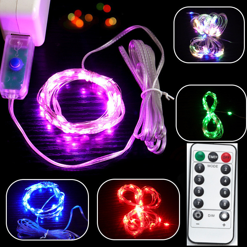Đèn Led dây USB có điều khiển 8 chế độ nhấp nháy trang trí phòng ngủ ...