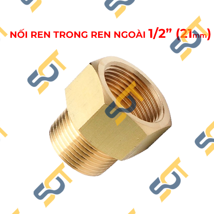 Brass Threaded Pipe Fittings Straight Connectors - MixASale