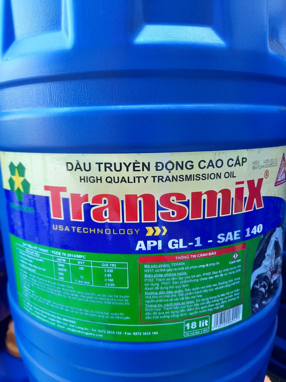 Nhớt bánh răng truyền động - Transmix 140 API GL-1 - can 18 L thương ...