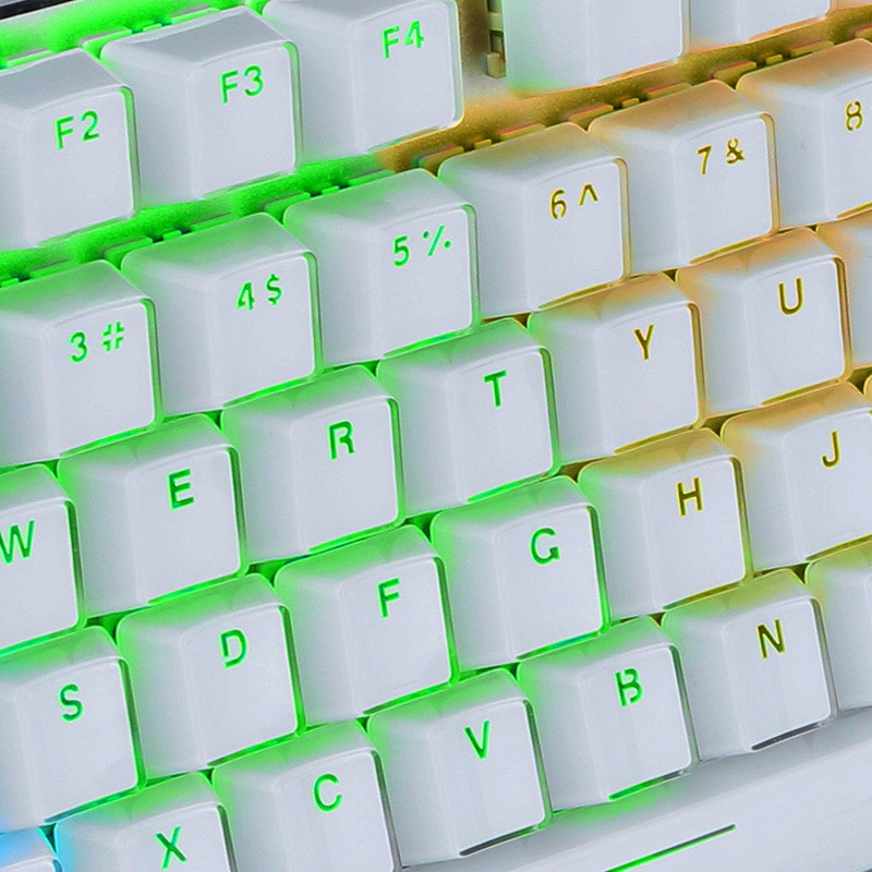 Keyboard Cap 104-Key Mechanical Keyboard Crystal Keycap Set Light ...