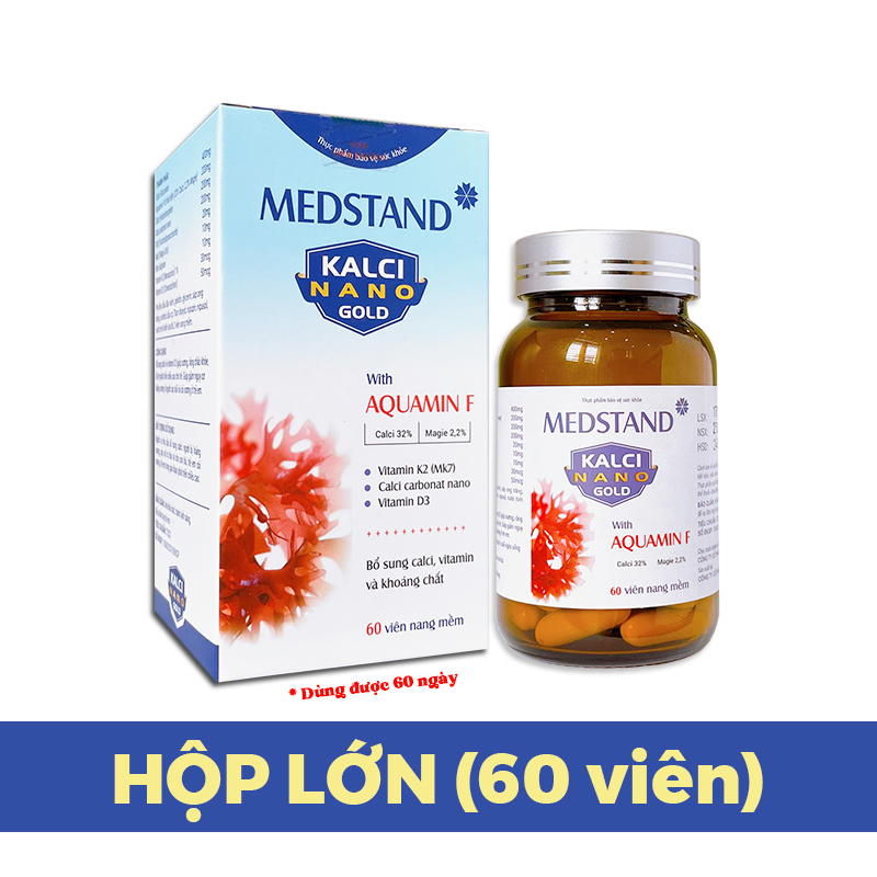 MEDSTAND KALCI NANO GOLD - Viên uống bổ sung canxi hữu cơ và vitamin D3 ...